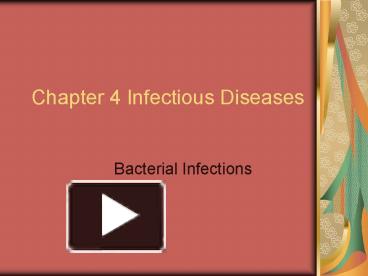 PPT – Chapter 4 Infectious Diseases PowerPoint presentation | free to ...