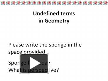 Undefined terms in Geometry presentation | free to download