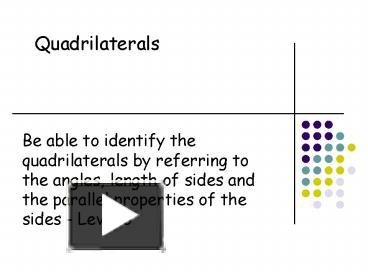 PPT – 9'5 Classifying Quadrilaterals PowerPoint presentation | free to ...