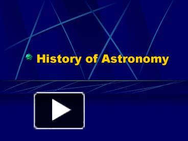 History of Astronomy presentation | free to download