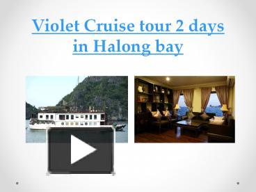 Halong Violet Cruise 2 days in Halong bay presentation | free to download