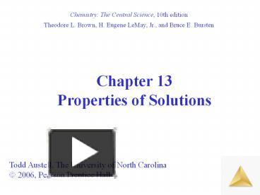 PPT – Properties of Solutions PowerPoint presentation | free to ...
