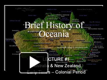 PPT – Brief History of Oceania PowerPoint presentation | free to ...