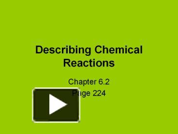 Describing Chemical Reactions presentation | free to download