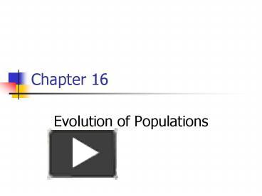 Evolution of Populations presentation | free to view