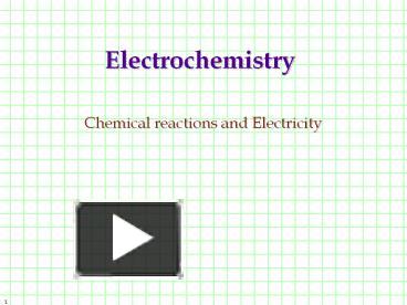 Electrochemistry Chemical reactions and Electricity presentation | free ...