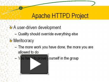 Apache HTTPD Project presentation | free to download
