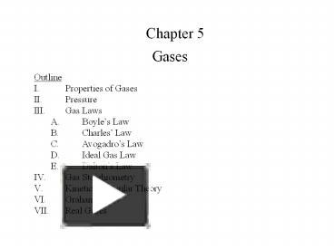 PPT – Gases PowerPoint presentation | free to download - id: 6dbbc0-ZWZlN