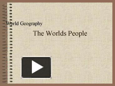 The Worlds People presentation | free to download