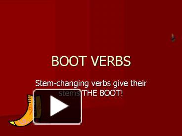BOOT VERBS presentation | free to download