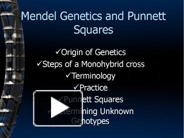 Mendel Genetics and Punnett Squares presentation | free to download