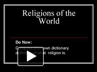 Religions of the World presentation | free to download
