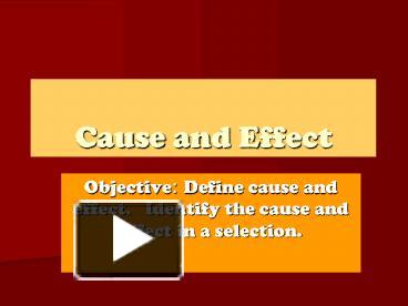 Cause and Effect presentation | free to download