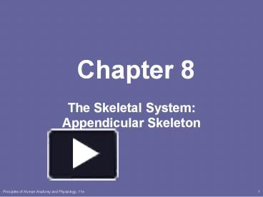 The Skeletal System: Appendicular Skeleton presentation | free to view