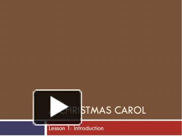 A Christmas Carol presentation | free to download