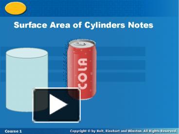Surface Area of a Cylinder presentation | free to download