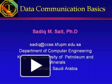 PPT – Data Communication Basics PowerPoint presentation | free to download - id: 6ea52d-M2UxN