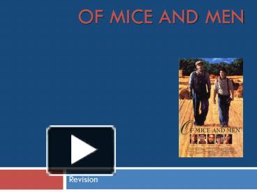 Of Mice and Men presentation | free to view
