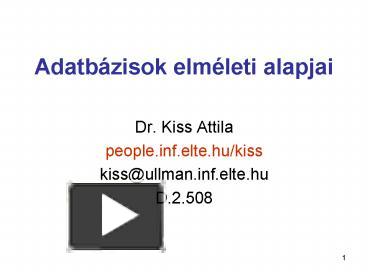 PPT – Adatb PowerPoint presentation | free to download - id: 6ecf07-NGEyN