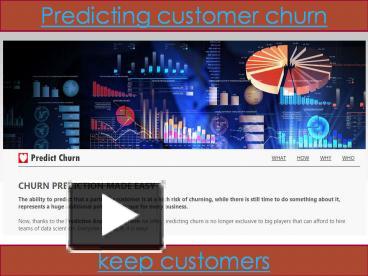 PPT – Predicting customer churn PowerPoint presentation | free to download - id: 6f02a5-ZDc3N