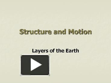 PPT – Structure and Motion PowerPoint presentation | free to view - id ...