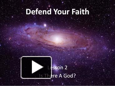 Defend Your Faith presentation | free to download