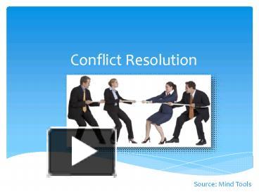 Conflict Resolution presentation | free to download