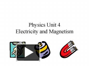 Physics Unit 4 Electricity and Magnetism presentation | free to view