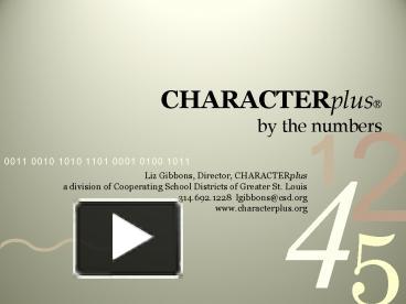 CHARACTERplus presentation | free to download