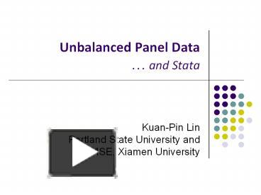 Unbalanced Panel Data presentation | free to download