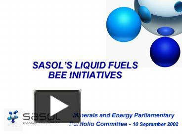 SASOL presentation | free to download