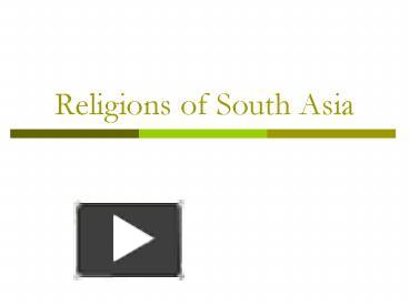 Religions of South Asia presentation | free to download
