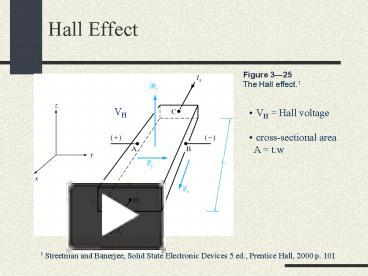 Hall Effect presentation | free to view