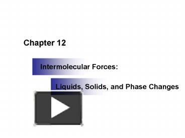 PPT – Intermolecular Forces: PowerPoint presentation | free to view ...