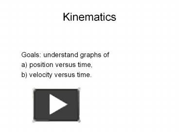 Kinematics presentation | free to download