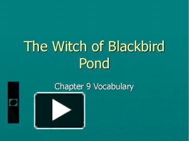 The Witch of Blackbird Pond presentation | free to download