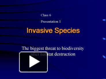 Invasive Species presentation | free to view