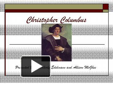 PPT – Christopher Columbus PowerPoint presentation | free to download ...