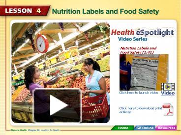 PPT – Nutrition Labels and Food Safety (1:41) PowerPoint presentation ...