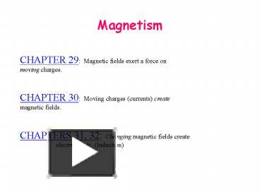 PPT – Magnetism PowerPoint presentation | free to view - id: 7017c7-ZDM3Z
