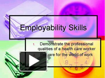 Employability Skills presentation | free to view