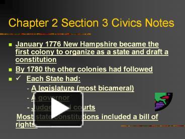 PPT – Chapter 2 Section 3 Civics Notes PowerPoint presentation | free ...