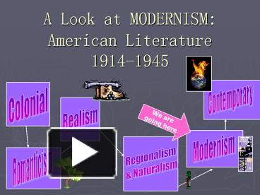 A Look at MODERNISM: American Literature 1914-1945 presentation | free ...