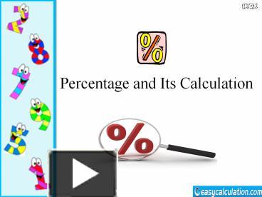 Percentage and its Calculation presentation | free to download