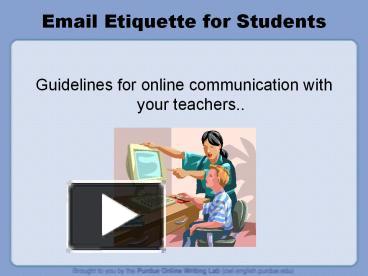 Email Etiquette for Students presentation | free to download