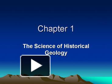 The Science of Historical Geology presentation | free to view