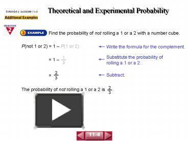 PPT – Theoretical and Experimental Probability PowerPoint presentation ...