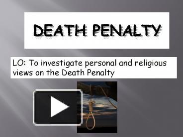 PPT – DEATH%20PENALTY PowerPoint presentation | free to download - id ...