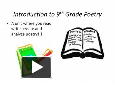 Introduction to 9th Grade Poetry presentation | free to view