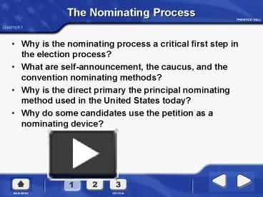 PPT – The Nominating Process PowerPoint presentation | free to view ...